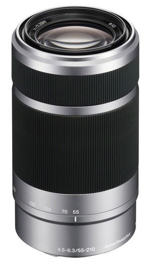 Sony 55-210mm f/4.5-6.3 OSS Lens - Silver - Sony E Mount - Sony - Lenses